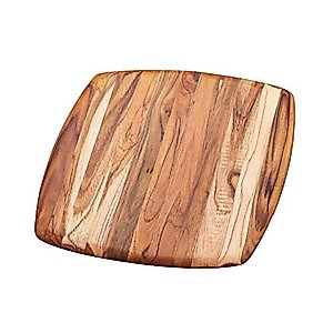 TeakHaus Square Edge Grain Cutting Board w/Rounded Edge (Small) | 12" x 12" x 0.55"