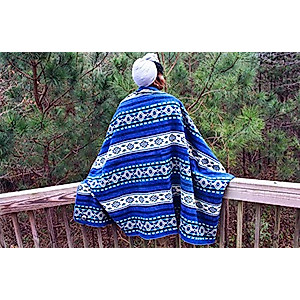 Inca Aztec Throw Blanket | Southwest Indian Navajo Boho Style | Native Woven Western Cover for Camping, Bedding, Couch & Office | Faux Alpaca, Lightweight, Hypoallergenic & Warm Camp Vanlife Blanket…