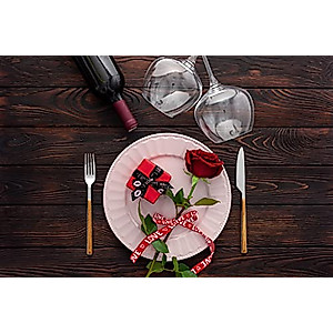 ALIBBON 9 Rolls 27 Yards 3/8" Valentine's Day Ribbon Red Ribbons for Valentines Day Decor, Love Decorative Grosgrain Satin Ribbon for Wedding Valentine's Day Gift Wrapping Bows Crafting Supplies