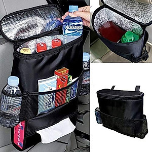 Baost Durable Car Back Seat Organizer Waterproof Seat Covers Car Seatback Multi-Pocket Travel Storage Pocket Cup Holder Toy Storage Bag Car Seat Attachable Storage Random