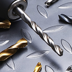 10Pcs/13Pcs M35 Twist Drill Bit Sturdy Fast Chip Removal U-shaped Spiral Groove Round Shank Twist Drilling Bits for Woodworking - Professional13pcs