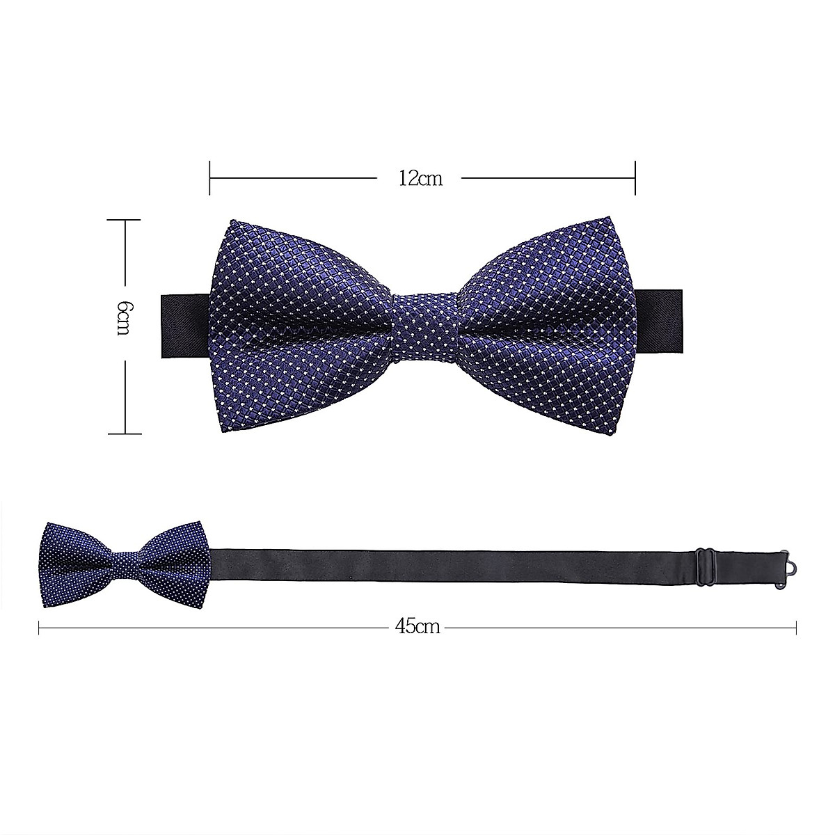 AUSKY 8 PACKS Elegant Adjustable Pre-tied bow ties for Men Boys (Mixed color)