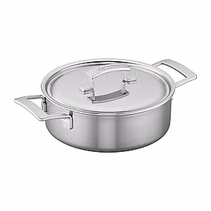 Demeyere Industry 5-Ply 4-qt Stainless Steel Deep Saute Pan, Silver