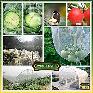 magic chest Garden Netting 8x24 Ft | Mesh Netting Plant Covers | Ultra Fine Mesh | Birds, Animals, Bugs, Insect Protection | Pest Barrier for Vegetables Plants Fruits Flowers Crops Greenhouse