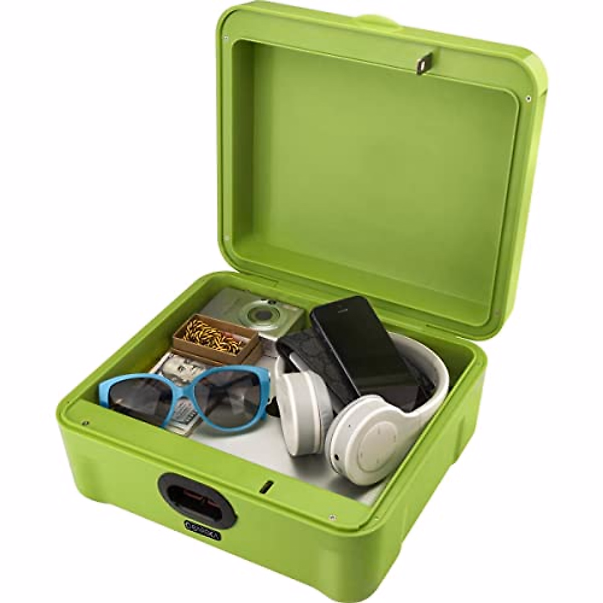 Barska AX12458 iBox Dual Biometric Secure Device Lock Box Security Safe, Green, Standard