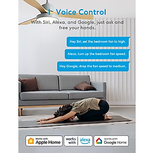 meross Smart Ceiling Fan Control & Dimmer Light Switch, Works w/Apple HomeKit, Alexa, Google & SmartThings, 4-Speed Fan Control, 2.4G Wi-Fi Fan and Light Switch Combo, Neutral Wire Needed, Single Pole