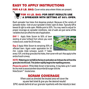 Enviro Pro 12010 Mole Scram Repellent Granular Bag, 10 Pounds