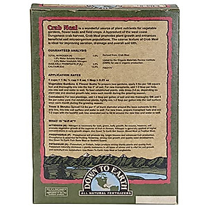 Down to Earth Organic Crab Meal Fertilizer Mix 4-3-0, 5 lb