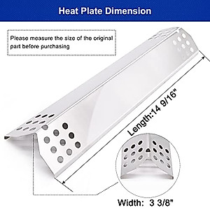 Aibabcue Grill Replacement Parts for Nexgrill 720-0830H, 720-0830A, Kenmore 720-0830A Grill Model, Stainless Steel Heat Shield Plate Tent, Grill Burner, Igniter for Nexgrill Gas Grill 720-0830h