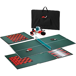 Viper by GLD Products 3-in-1 Portable Table Tennis Top, Turn Any Surface into a Game Table for Quick Paced Fun in Any Location, Green, one Size