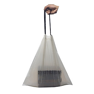 Small Trash bag,Gereen 0.8-1.2 Gallon Drawstring Trash bag Garbage Bag Trash Can Liner,Extra Strong 120 Counts for Home,Office,Car (White, 0.8-1.2 Gallon(120 Count))