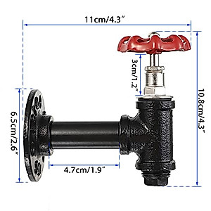 Sumnacon 3Pcs Industrial Pipe Robe Towel Rack Hooks - Sturdy Rustic Iron Clothes Coat Hanger Holders with Screws, Vintage Pipe Wall Mount Rack Hooks for Bathroom Living Room Kitchen Home, T Type