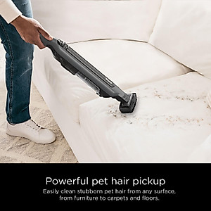 Shark WANDVAC System Pet Ultra-Lightweight Powerful Cordless Stick Vacuum with Charging Dock, WS642, Grey