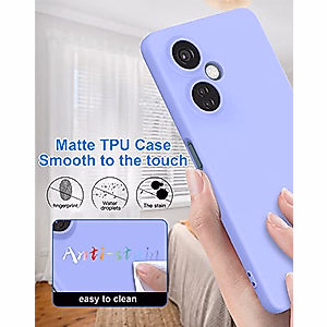 Foluu Silicone Case for OnePlus Nord N30 5G, Liquid Gel Rubber Case with Soft Microfiber Lining Cushion Slim Hard Shell Shockproof Protective Cover for OnePlus Nord N30 5G 2023 (Purple)