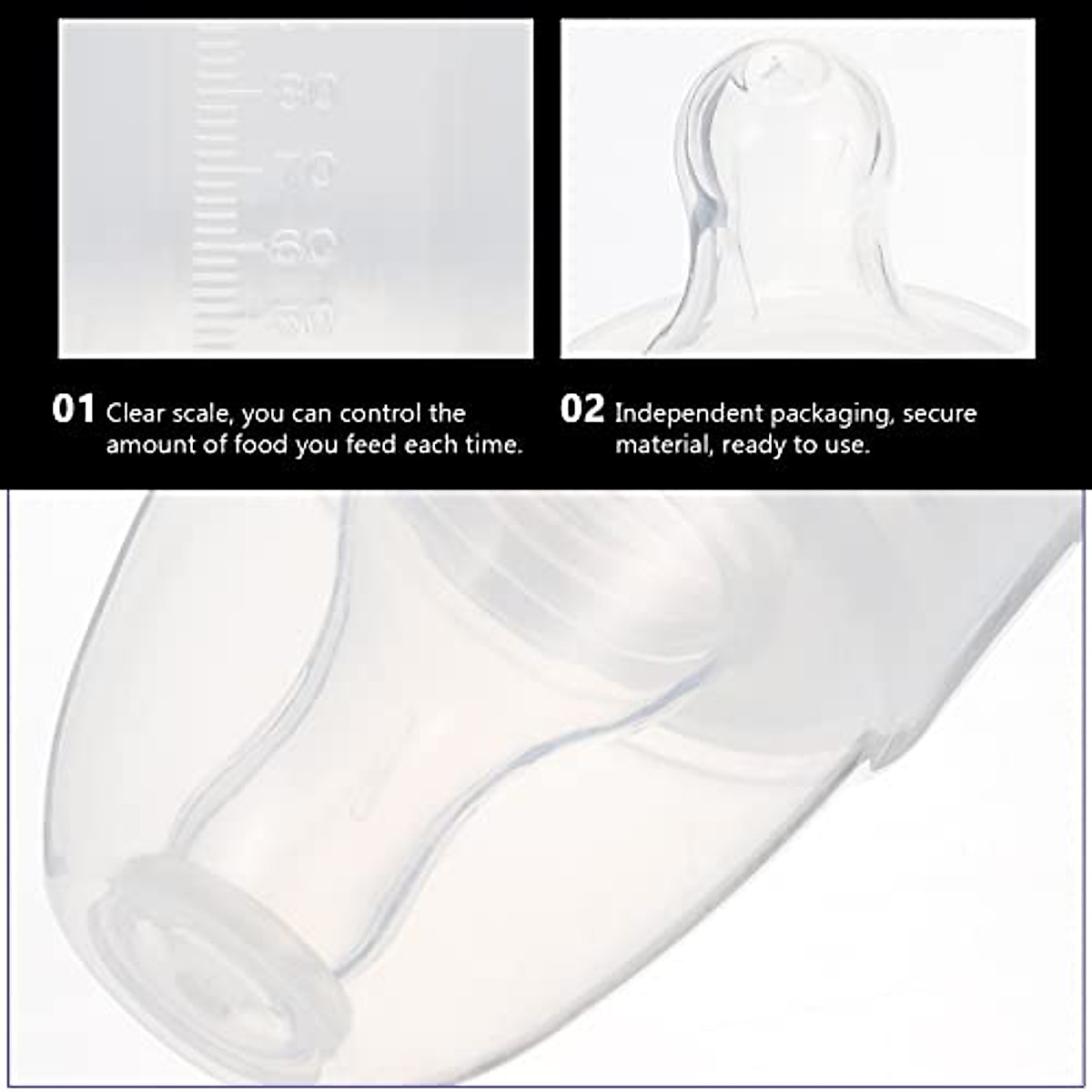 DOITOOL 15 Pcs Newborn Disposable Milk Bottles Babies Supple Milk Bottles Classic Clear Neck Bottles (White)