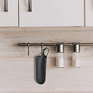 ZAXOP Silicone Heat Resistant Holder Mat Pouch for Flat Iron,Curling Iron,Hot Hair Tools(Black)