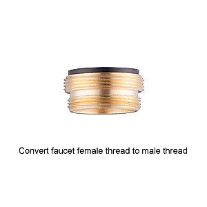 Faucet Adapter Kit Swivel Aerator Adapter to Connect Garden Hose - Multi-Thread Garden Hose Adapter for Male to Male and Female to Male - Chrome Finished