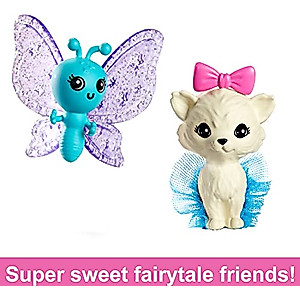 Barbie Doll with Two Fairytale Pets and Fantasy Dress, Barbie “Malibu” Doll from Barbie A Touch of Magic, 7-inch Long Fantasy Hair