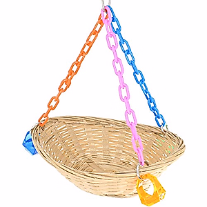 1914 Basket Swing Bonka Bird Toys Bamboo Colorful Chew Swing Hanging Parrot Quaker Parrotlet Budgie