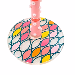 Enesco Designs by Lolita Glad You're My Mom Hand-Painted Artisan Wine Glass, 15 Ounce, Multicolor