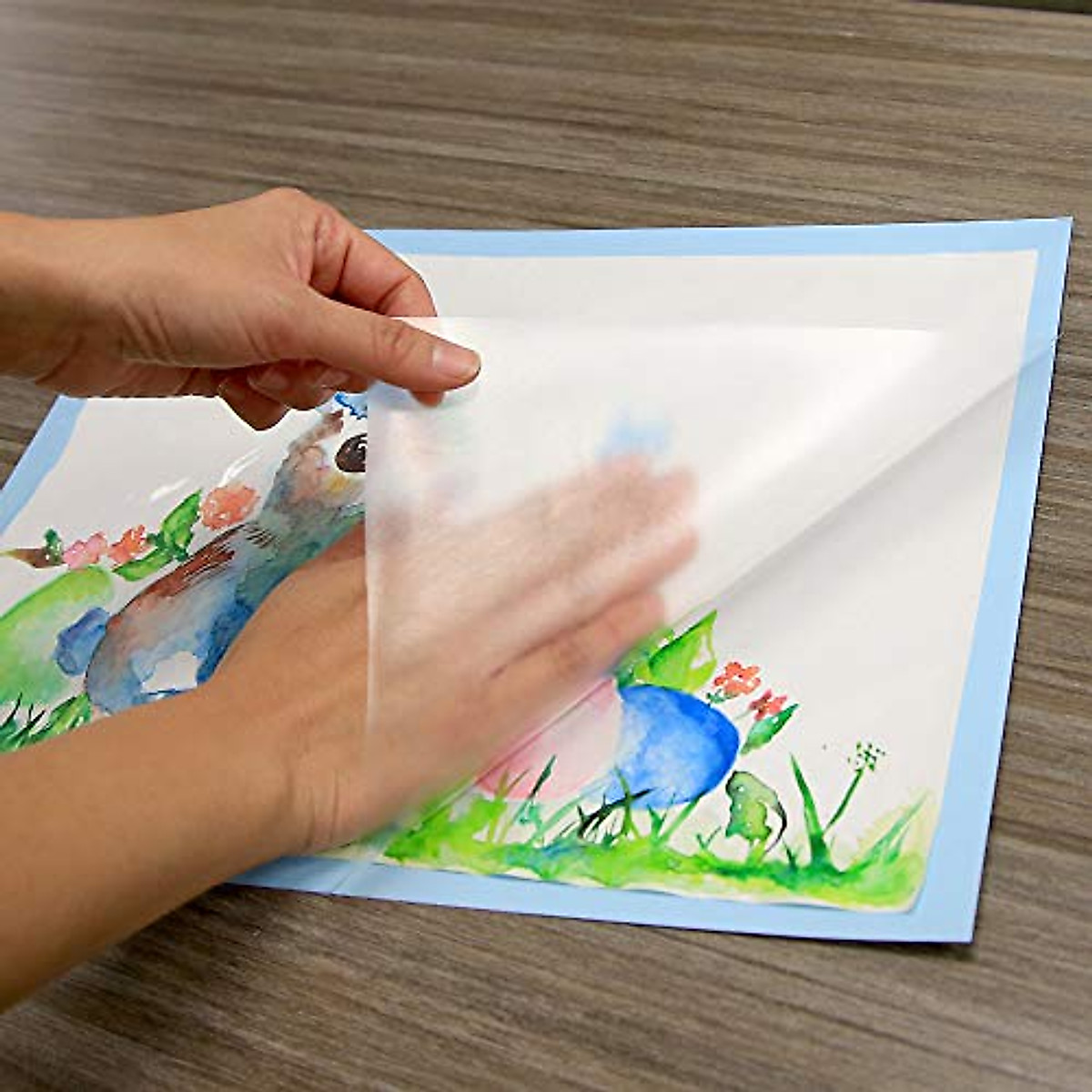 BAZIC Book Cover Clear Self Adhesive Bookcover 18" X 1.5 Yard (54"), Laminate Pack Cover Books Documents, Film Easy Peel, 1-Roll