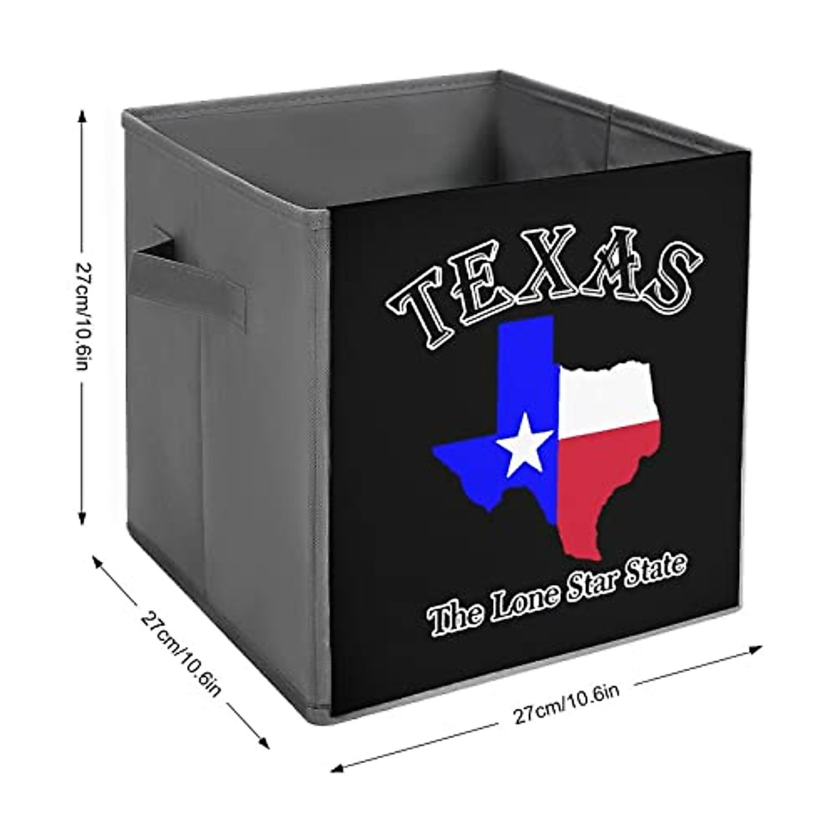 Texas, The Lone Star State Collapsible Storage Bins Basics Folding Fabric Storage Cubes Organizer Boxes with Handles