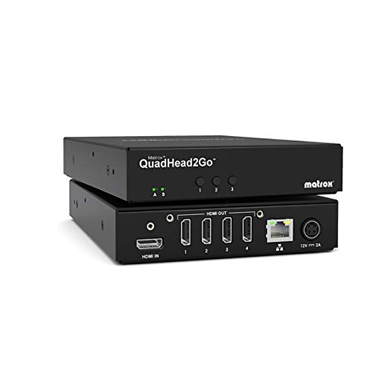 Matrox QUADHEAD2GO Q155 4K Video Wall Appliance Featuring 1 X HDMI Input, 4 X HDMI OUTP (Q2G-H4K)
