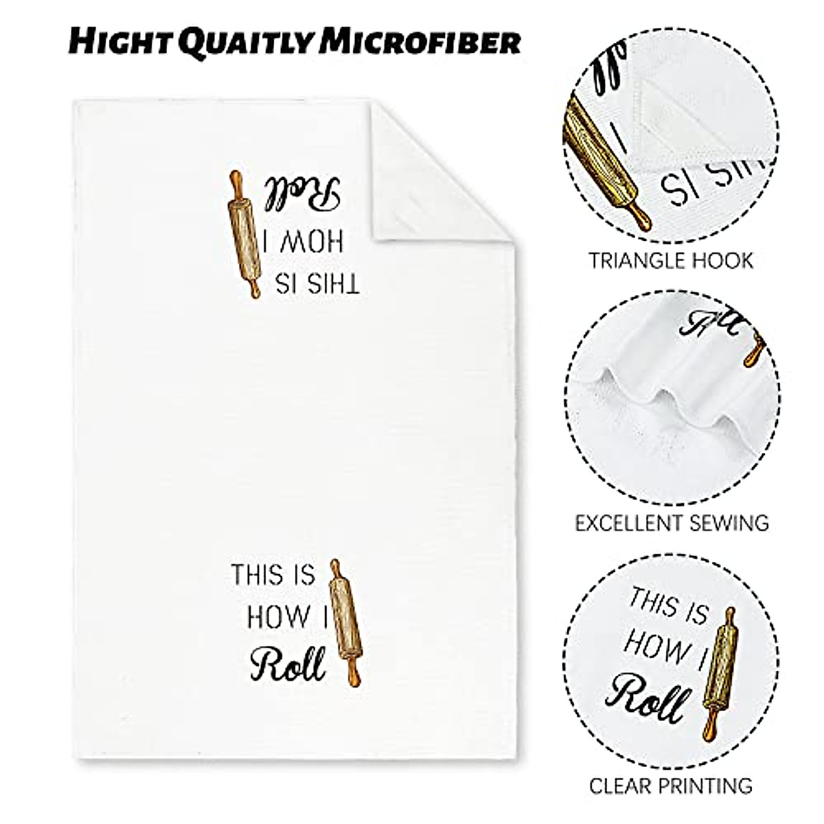 Nialnant Dish Towels for Kitchen, 16 x 23.6 Inch Housewarming Gifts New Home, Kitchen Gifts for Women, Mom, Men, Funny Kitchen Towels and dishcloths Sets