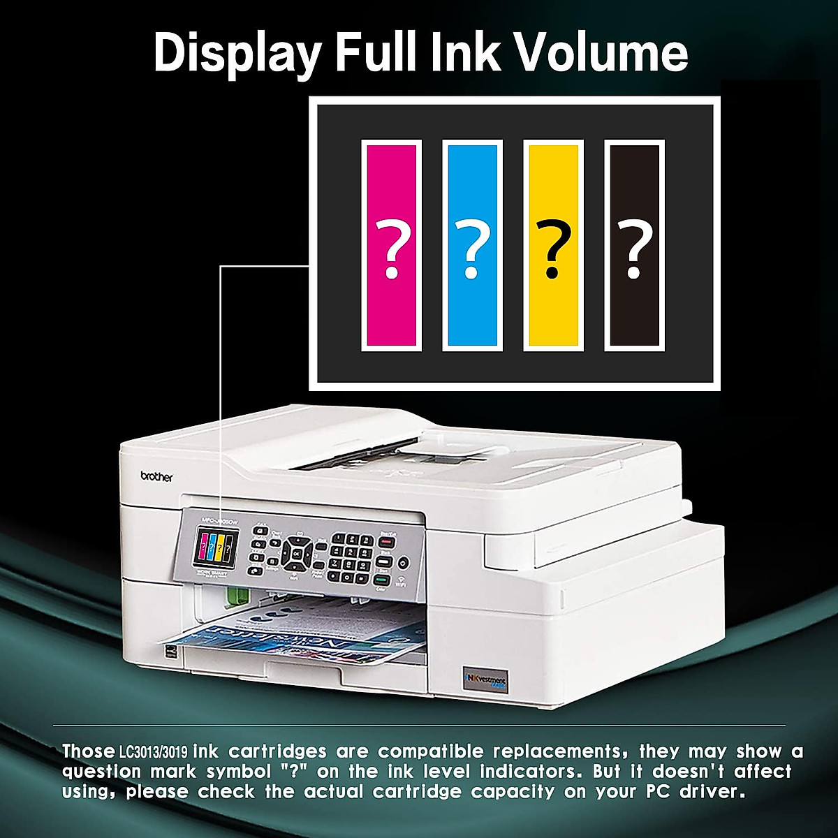 Kingjet LC3013 Compatible Ink Cartridge Replacement for Brother LC3013 Ink Cartridges Use with MFC-J491DW MFC-J497DW MFC-J690DW MFC-J895DW Printers (5 Black) - LC3013BK LC3011BK