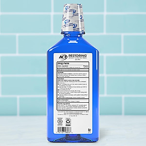 ACT Restoring Fluoride Mouthwash 33.8 fl. oz. Strengthens Tooth Enamel, Cool Mint