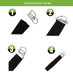 LANIAKEA 100pcs 1 Inch Key Fob Hardware with Key Rings, Silver Wristlet Key Fob for Keychains Making, Key Lanyard Install