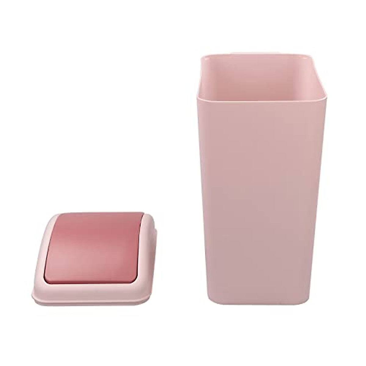 Parlynies 4.5 Gallon Pink Plastic Waste Can, Kitchen Garbage Can with Swing Lid, 1 Pack