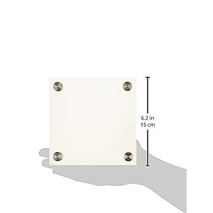 6 x 6-Inch Complete Sign System, Green Edge Acrylic Plates, Stainless Steel Standoff Screws