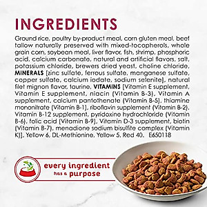 Fancy Feast Gourmet Dry Cat Food - Filet Mignon Flavor with Real Seafood & Shrimp - 3 Pack (3 Pounds Total)