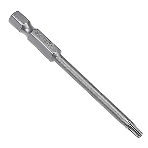 uxcell 5 Pcs T15 Magnetic Torx Screwdriver Bits, 1/4 Inch Hex Shank 3-inch Length S2 Security Tamper Proof Screw Driver Kit Tools