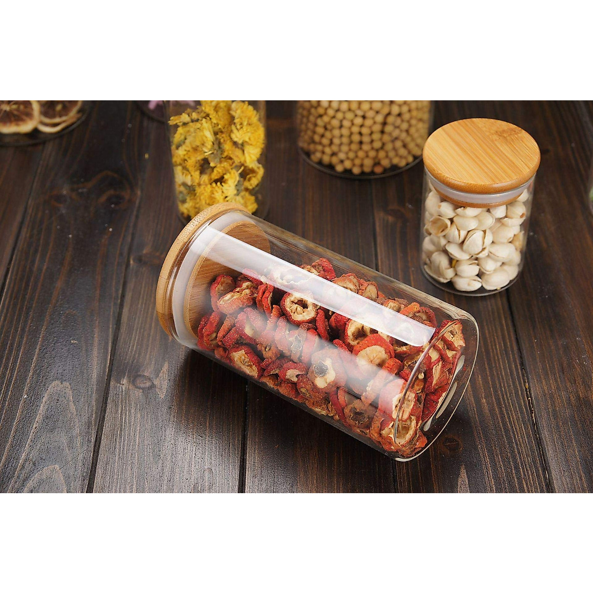 Bonwete Food Storage Containers Cereal Dry Food Storage Container with Bamboo Lid