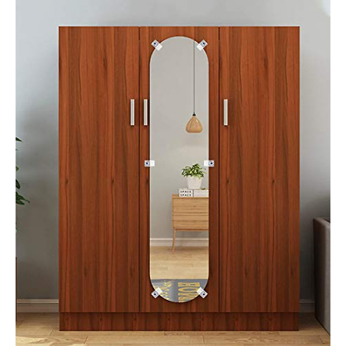 BAGTeck 22 Sets of Mirror Holder Clips Kit，Crystal Clear Plastic Mirror Clip, Mirror Holder Clips Glass Retainer Clips Kit，Mirror Hanging kit with Screws and Fixed Mirror Box Door