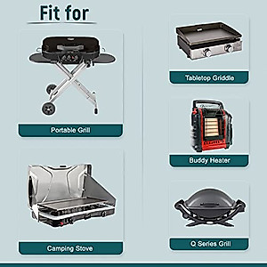 GASPRO 5FT Propane Hose Adapter 1lb to 20lb, Compatible with Coleman Camping Stove, Mr. Heater Buddy Heater, Blackstone Griddle, and More, Connects to 5-100lb Tank