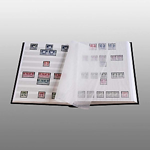 Prophila stockbook Stamp Album (New) 60 White Sides, Padded Green Cover
