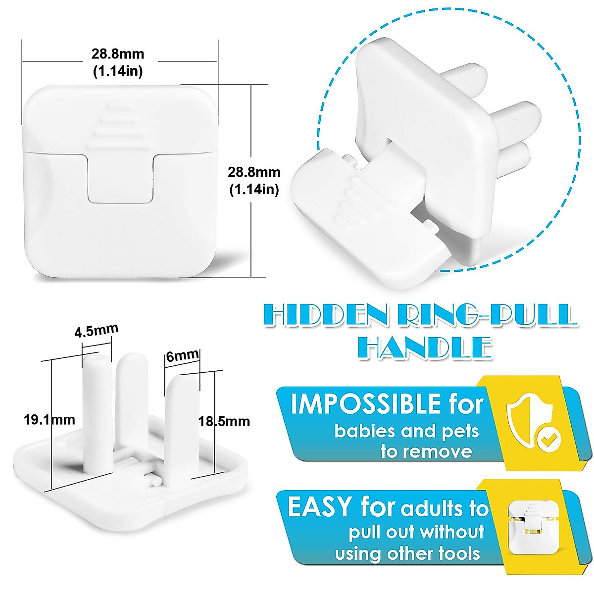 Babepai Outlet Covers 38-Pack and Stove Knob Covers for Child Safety 5-Packs Baby Safety Electrical Protector Kitchen Gas Oven