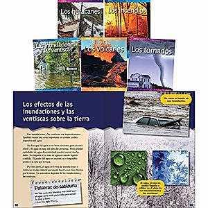 Teacher Created Materials - Classroom Library Collections: Forces in Nature (Spanish) - 5 Book Set - Grades 3-5 - Guided Reading Level J - O