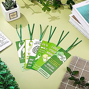 Set of 120 Mental Health Awareness Bookmarks Stop The Stigma Bookmarks Know Science No Stigma Bookmarks for Fundraiser Event Classroom Stationery Handout Supplies, 6 Styles