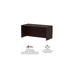 Alera ALEVA216630MY 65 in. x 29.5 in. x 29.63 in. Valencia Series Straight Front Desk Shell - Mahogany