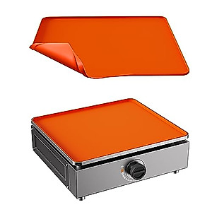 Merapi 17" Griddle Mat Silicone for Blackstone, Food-Grade Silicone Griddle Cover Mat, Griddle Accessories for Blackstone, All Season Protective Cover for Blackstone Grill Outdoor Indoor (Orange)