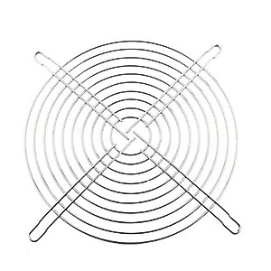 Metal 200mm PC Computer Fan Grill Mounting Finger Guard Protection Cover,Pack of 2