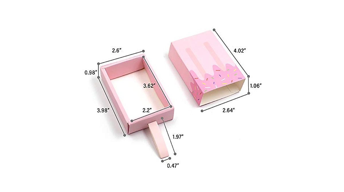 AUEAR Popsicle Shape Gift Boxes - 12 Pack for Parties