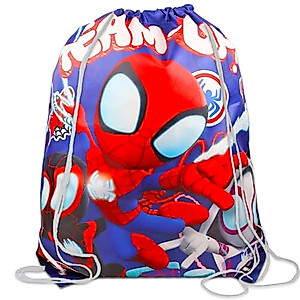 Marvel Spiderman Fleece Throw Blanket and Tote Bundle - Spiderman Kids and Teens Blanket, Tote, Stickers, and More for Boys & Girls (Size 40" x 50")