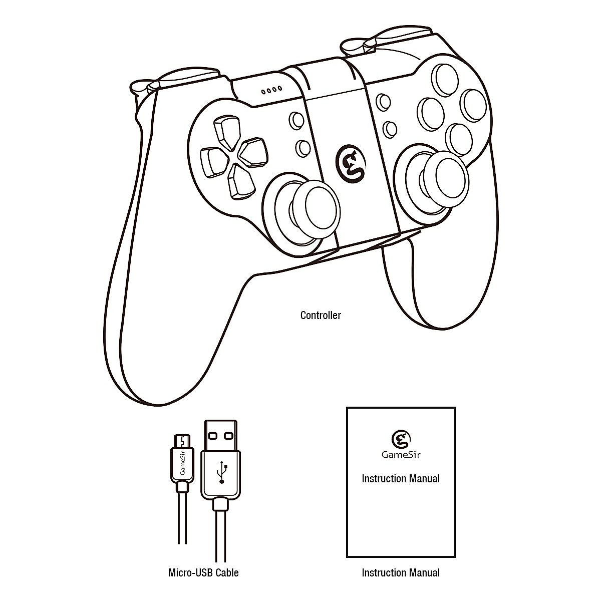 GameSir T1 Bluetooth Wireless Controller Android PUBG Gamepad, Wired USB PC Gaming Controller(Windows 7/8/10), PS3