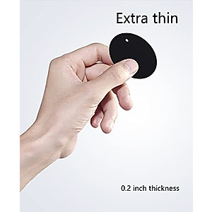 XSFOO Universal Metal Plate 4 Pack for Magnetic Phone Car Mount Holder Cradle with Adhesive (Compatible with Magnetic Mounts) - 2Rectangle and 2Round, Black