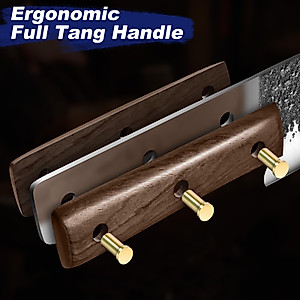 JDRICHX Butcher Knife Set,4 PCS Ultra Sharp Hand Forged Serbian Chef Knife Meat Cleaver Boning Viking Knife Set-Full Tang Knife set,High Carbon & Ergonomic Handle,for Home Cooking,Outdoor BBQ&Camping